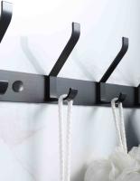 China Double Hooks Aluminium Wall Hooks For Mudroom Bathroom Entryway for sale