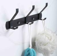 China Double Hooks Aluminium Wall Hooks For Mudroom Bathroom Entryway for sale