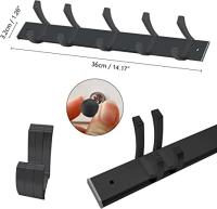 China Heavy Duty Stainless Steel Robe Hooks Black Matte Color For Hanging Coat for sale