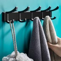 China Heavy Duty Stainless Steel Robe Hooks Black Matte Color For Hanging Coat for sale