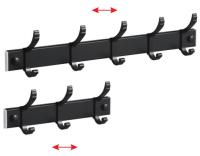 China Heavy Duty Stainless Steel Robe Hooks Black Matte Color For Hanging Coat for sale