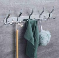 China Chrome Plating Silver Stainless Steel Bathroom Towel Hooks Waterproof Multipurpose for sale
