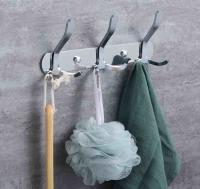 China Chrome Plating Silver Stainless Steel Bathroom Towel Hooks Waterproof Multipurpose for sale