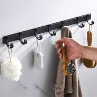 China Aluminum Alloy Wall Mounted Hooks Rack Slipable With 8 Hangers for sale