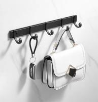 China Aluminum Alloy Wall Mounted Hooks Rack Slipable With 8 Hangers for sale