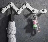 China Expandable Foldable Stainless Steel Robe Hooks With Mirror Polishing Finish for sale
