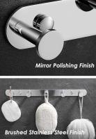 China Wall Mounted Stainless Steel Robe Hooks With Mirror Polishing Finish for sale