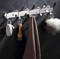 China Wall Mount SS304 Stainless Steel Coat Rack With Polished Brushed Finish Waterproof for sale