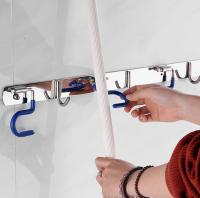 China Stainless Steel 304 Broom Mop Holder Wall Mount Heavy Duty For Laundry Room Garage for sale