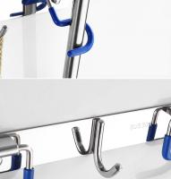 China Stainless Steel 304 Broom Mop Holder Wall Mount Heavy Duty For Laundry Room Garage for sale