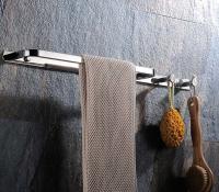 China Mirror Polishing SUS304 Stainless Steel Towel Rack Holder 24 Inch For Kitchen Bathroom for sale