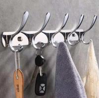 China Modern Stainless Steel Robe Hooks , 8 Hook Wall Mounted Coat Rack For Entryway for sale