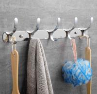 China Modern Stainless Steel Robe Hooks , 8 Hook Wall Mounted Coat Rack For Entryway for sale
