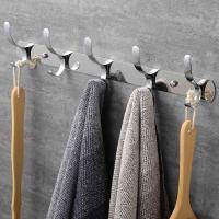 China Modern Stainless Steel Robe Hooks , 8 Hook Wall Mounted Coat Rack For Entryway for sale