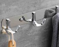 China Chrome Plating Silver Stainless Steel Robe Hooks For Hanging Coats OEM for sale