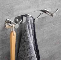 China Wall Mounted Decorative Stainless Steel Hook Rack For Hanging Coats Backpack for sale