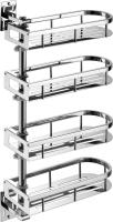 China 180 Degree Rotary Wall Mounted Kitchen Shelf Height Adjustable Multifunctional for sale