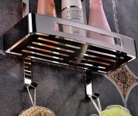 China Mirror Polishing Silver Wall Mounted Bathroom Shelf SUS304 Stainless Steel Material for sale