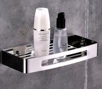 China Mirror Polishing Silver Wall Mounted Bathroom Shelf SUS304 Stainless Steel Material for sale