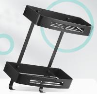 China Matte Black Bathroom Shower Caddy , 304 Stainless Steel Shower Shampoo Holder for sale