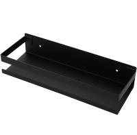 China Durable Rustproof Wall Mounted Bathroom Shelf Rectangular Matte Black Color for sale