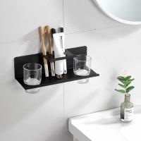 China Stainless Steel Wall Mounted Bathroom Shelf Rustproof Waterproof For Toothbrush for sale
