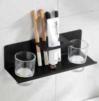China Stainless Steel Wall Mounted Bathroom Shelf Rustproof Waterproof For Toothbrush for sale