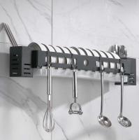 China Stainless Steel Kitchen Utensil Holder Wall Mounted Matte Black Color OEM ODM for sale