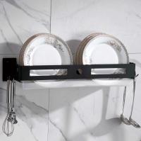 China Stainless Steel Kitchen Utensil Holder Wall Mounted Matte Black Color OEM ODM for sale