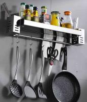 China Stainless Steel Kitchen Utensil Rack , Over The Stove Spice Rack Multipurpose for sale