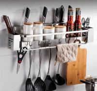 China OEM ODM Wall Mounted Kitchen Shelf With Mirror Polished Stainless Steel 304 Material for sale