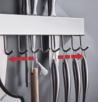 China 304 Stainless Steel Knife Holder , Wall Mount Knife Block With Silver Mirror Polishing for sale