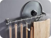 China Stainless Steel 304 Wall Mounted Kitchen Shelf , Kitchen Sliding Hooks Multipurpose for sale