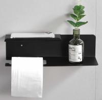 China Rustproof Stainless Steel Toilet Paper Dispenser Matte Black Color For Bathroom Washroom for sale
