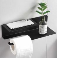 China Rustproof Stainless Steel Toilet Paper Dispenser Matte Black Color For Bathroom Washroom for sale