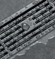 China Matte Silver Stainless Steel Linear Shower Drain With Removable Pattern Grate for sale