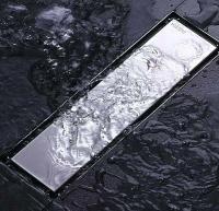 China Matte Silver Shower Floor Drain Linear Rectangular Shape For Basement for sale
