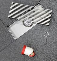 China Stainless Steel Deodorant Shower Floor Drain Linear With Removable Heel Guard Grate for sale