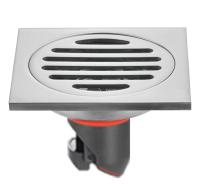 China Modern 4 Inch Square Shower Drain , Stainless Steel Floor Drain Odor Proof for sale