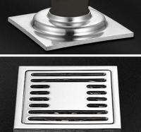 China 4 Inches Mirror Polished Silver Shower Floor Drain With Removable Filter Hair Sundries Cover for sale