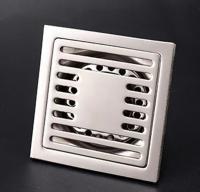 China 4 Inches Mirror Polished Silver Shower Floor Drain With Removable Filter Hair Sundries Cover for sale