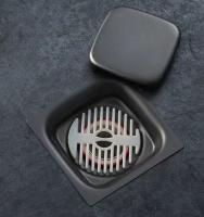 China 4 Inch Square Commercial Stainless Steel Floor Drains For Kitchen Bathroom Garage for sale