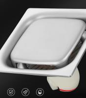 China 4 Inch Square Commercial Stainless Steel Floor Drains For Kitchen Bathroom Garage for sale