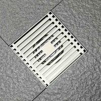 China 4 Inch Bathroom Floor Drain Stainless Steel With Matte Black Matte Grey Color for sale