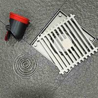 China 4 Inch Bathroom Floor Drain Stainless Steel With Matte Black Matte Grey Color for sale