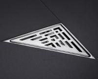 China Anti Odor Triangle Shower Floor Drain 304 Stainless Steel Material for sale