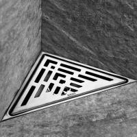 China Anti Odor Triangle Shower Floor Drain 304 Stainless Steel Material for sale