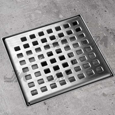 China Square Shower Floor Drain Brushed 304 Stainless Steel Material for sale