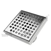 China Square Shower Floor Drain Brushed 304 Stainless Steel Material for sale