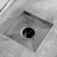China Square Shower Floor Drain Brushed 304 Stainless Steel Material for sale